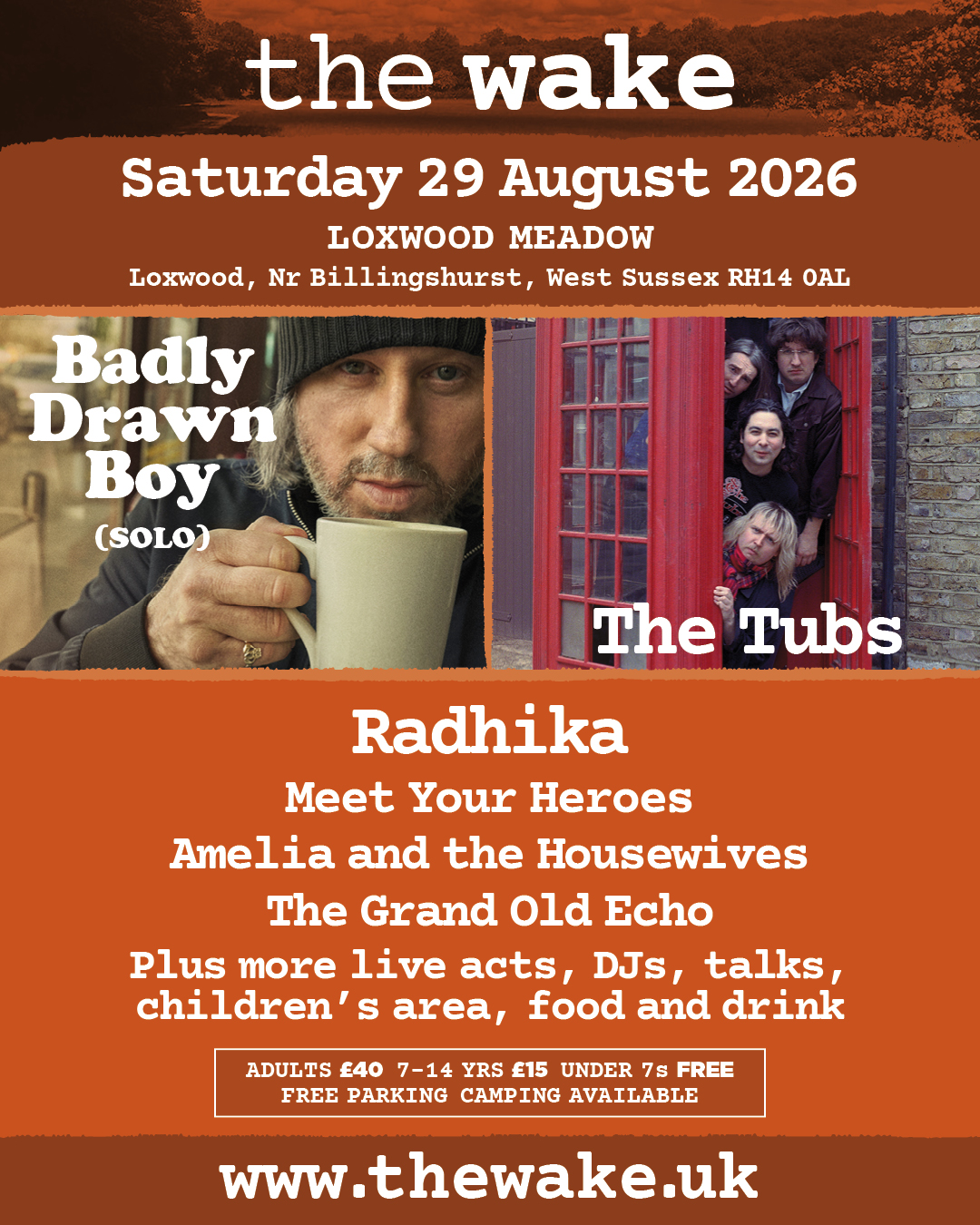 Five Bands Added to the 2026 Line Up! – The Wake Sat 29 August 2026